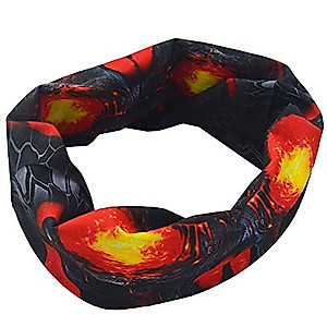 Obacle Skull Face Mask Half for Dust Wind UV Sun Protection Seamless 3D Tube Mask Bandana for Men Women Thin Breathable Skeleton Mask Motorcycle Riding Biker Cycling Sports Festival (Fire Face Skull)