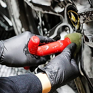 Gigicloud Car Lug Nut Wheel Cleaning Brush, Car Washing Embedded Steel Ring Screw Cleaning Brush with Handle Lug Nut Car Wheel Detailing Brush Car Nut Wheel Cleaning Tool Kit