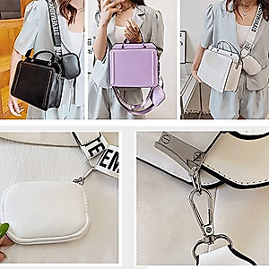 ZINGINGEN PU Leather Tote Bag for Women,Fashion Handbag Shoulder Crossbody Bags with Double Shoulder Straps (Color : Khaki)