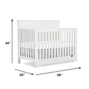 Dream On Me Morgan 5 in 1 Convertible Crib in White