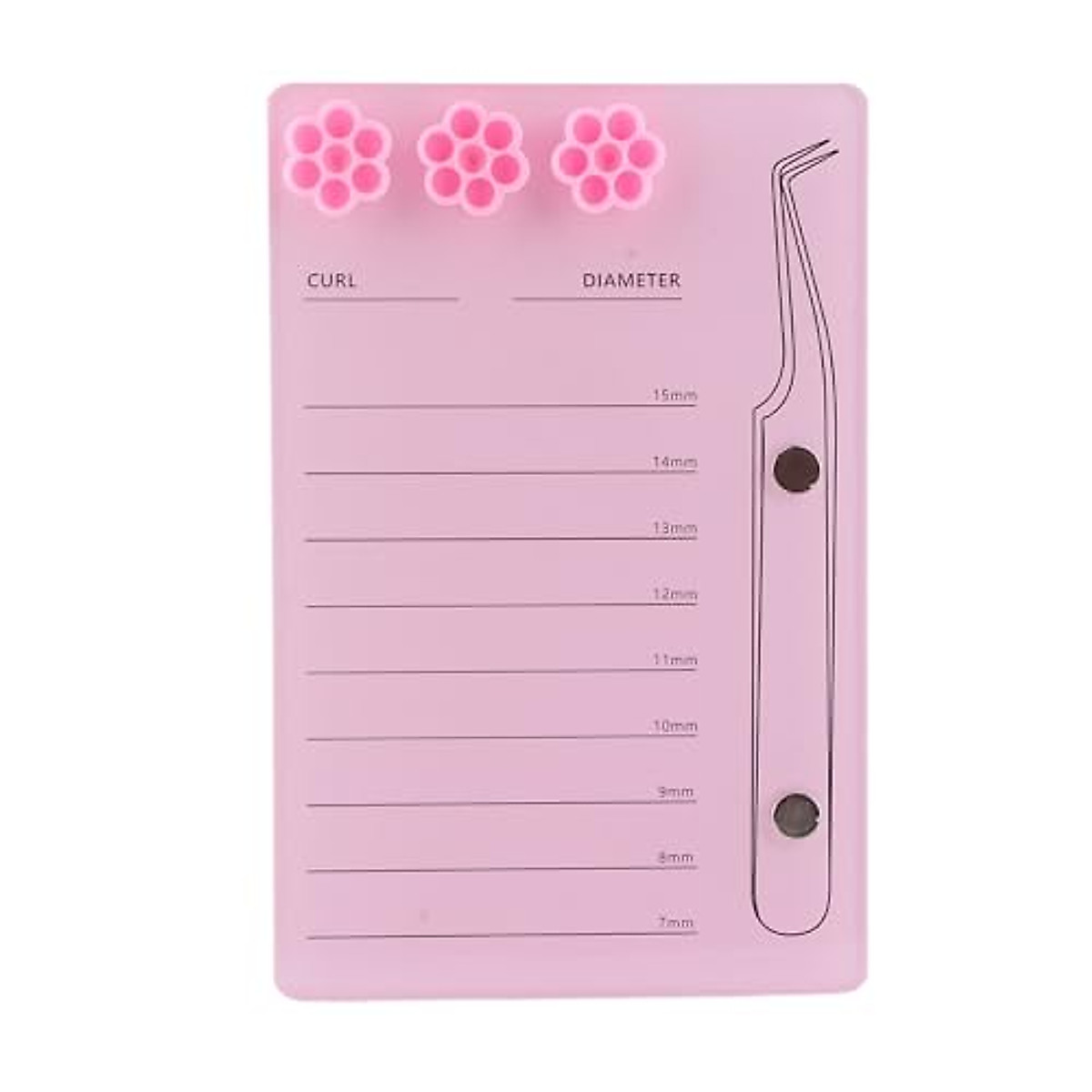 3 in 1 Eyelash Extension Tray, 7-15mm Acrylic False Lash Tray Eyelash Extension Holder Eyelashes Display Strip Lash Pallet with Magnetic Suction Holes for Eyelash Training Institutions