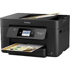 Epson Workforce Pro WF-3820 All-in-One Wireless Color Inkjet Printer for Office - Print Scan Copy Fax - 21 ppm, 8.5 x 14, 4800 x 2400 dpi, 35-Sheet ADF, Auto 2-Sided Printing, Ethernet, WiFi, USB