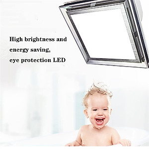 SQLCF Household Ventilation Fans Integrated Ceiling Led Lighting Ventilating Fan, 2-in-1 Silent Exhaust Fan with Light, 30×30cm Ceiling Ventilating Fan for Bathroom Kitchen Air Ventilation Fan Gold