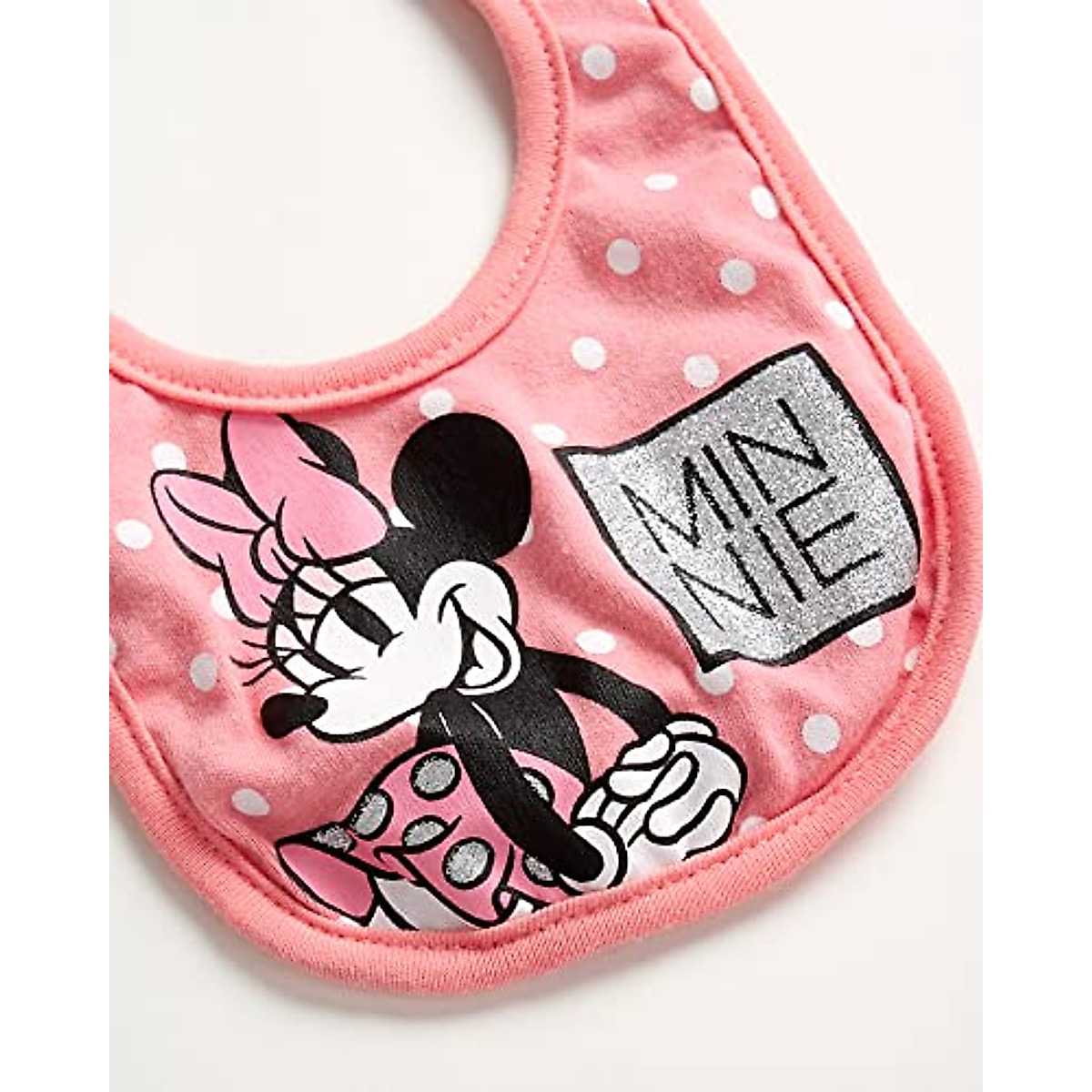 Disney Baby Girls? Minnie Mouse Layette Set - 3 Piece Bodysuit, Pants, and Bib (Newborn), Size 6-9 Months, Rose/Grey