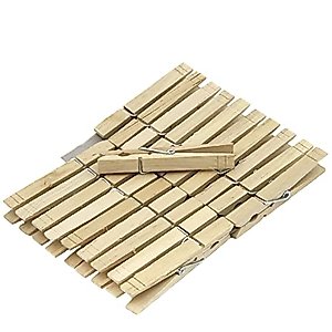 Chef Craft Select Birch Wood Clothes Pins, 20 Piece Set, Natural