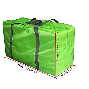 LOBOTOU 30" Extra Large Travel Luggage Duffel Bag Kayak Storage Carry Bag Waterproof Lightweight Nylon Moving Bag(Green)
