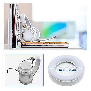 1 Pair Earpads Ear Cushions Protein Leather Memory Foam Replacement Repair Parts Compatible with Corsair Virtuoso RGB Wireless SE Headphones White