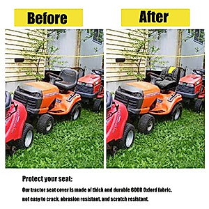 Riding Mower Seat Cover Compatible with Husqvarna,Cub Cadet,John Deere,Craftsman,Kubota, Lawn Tractor Seat Cover,Medium
