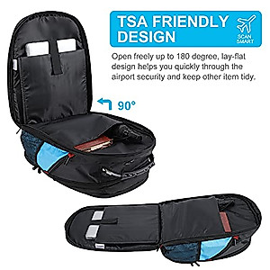 ANKUER Extra Large Travel Backpack for Men Women: 17 in Laptop Backpacks for School, Anti Theft TSA Travel Bag with USB Charging Port, Business Computer Bag (Blue)