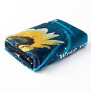 Gift for My Daughter Blanket from Mom as Birthday Present I Love You Letter to Her, Ultra-Soft Flannel Fleece Light Weight Bed Throw (60x50'', Daughter Gift)