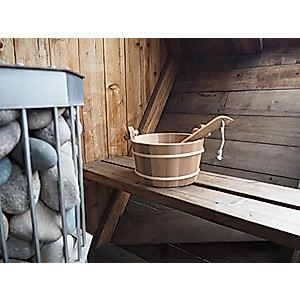 HSE Cedar Sauna Bucket & Ladle (4L, Red Cedar)