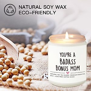 Bonus Mom Gifts from Daughter/Son, Mothers Day Gifts for Mother-in-Law, Candle Gift for Stepmom, Boyfriends Mom, Girlfriends Mom, Birthday Christmas Gifts for Step Mom, Adopted Mom, Second Mom