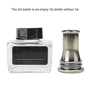 Tyenaza Feather Pen, Vintage Fountain Writing Pen, Calligraphy Pen Set, Quill Pen Writing Ink Set Stationery Gift Box with 5 Nibs for Stationery Teachers Classmates Gift (Blue)