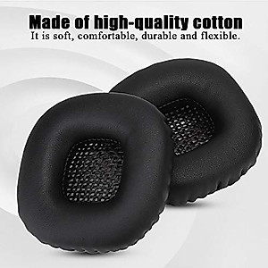 2Pcs Foam Earpads Soft Replacement Ear Pads Cushion Cotton Headset Earpads Suitable for Marshall Major Headphone Black