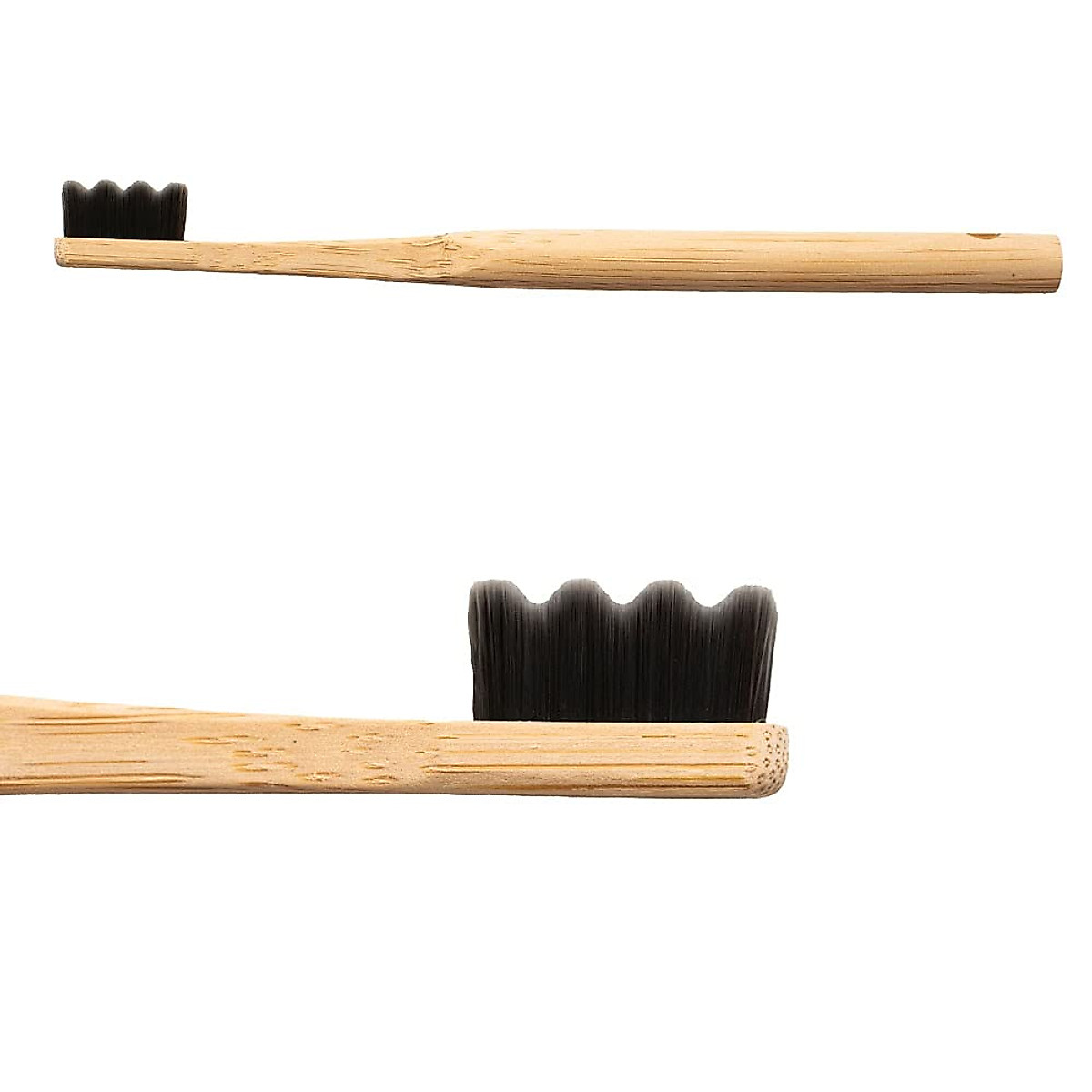 Gongi Wooden Bamboo Toothbrush - 20,000 High Bristle Count Toothbrush - Micro-Nano Extra Soft Bristles - 4-Pack