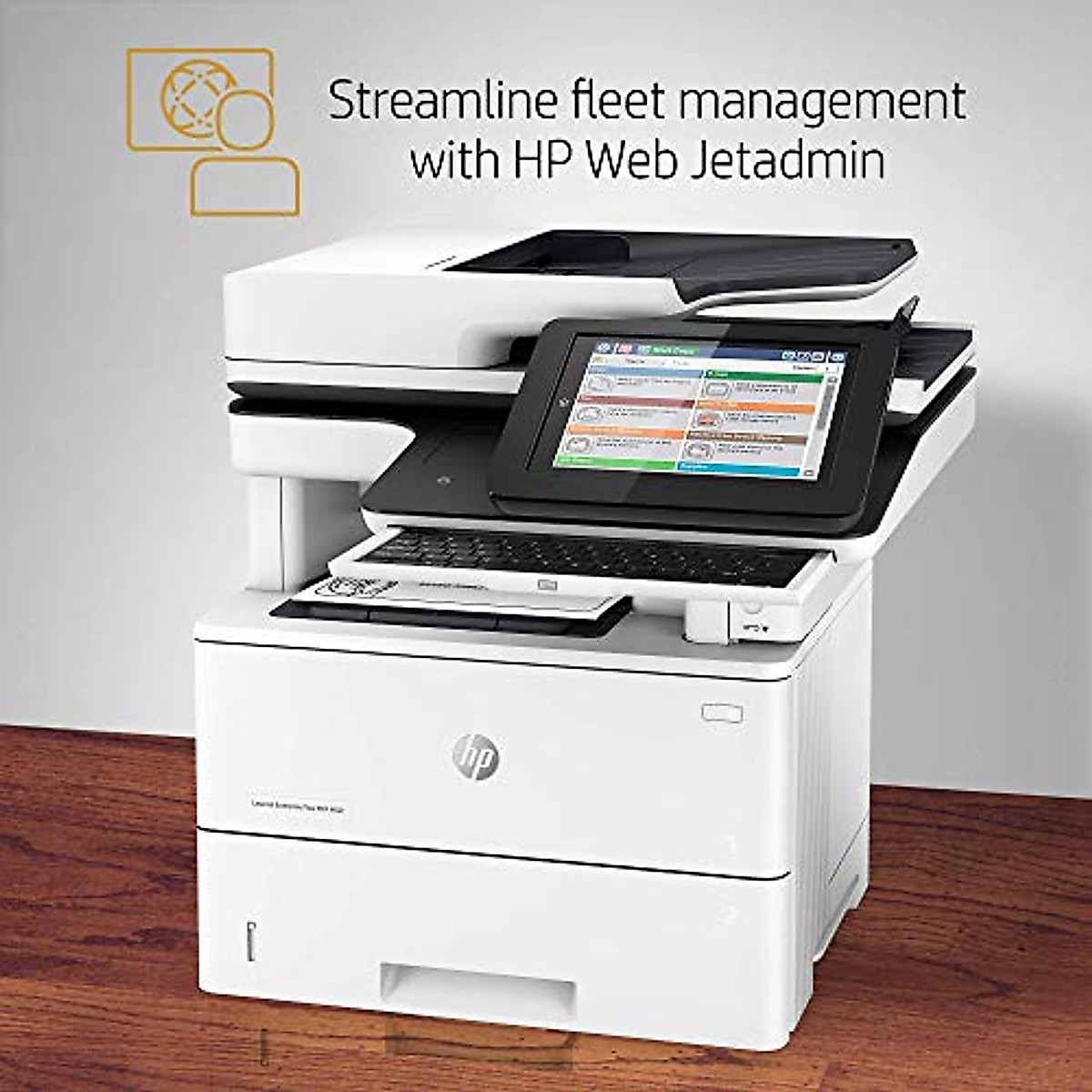 HP LaserJet Enterprise Flow MFP M527z Wireless Multifunction, Copy/Fax/Print/Scan F2A78A BGJ (Renewed)