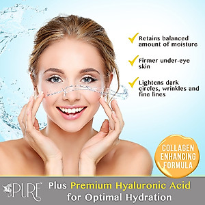 LA PURE 24K Gold Eye Treatment Masks - Under Eye Patches, Under Eye Bags Treatment, Eye Mask for Puffy Eyes, Anti-Wrinkle, Dark Circles, Gel Pads 15 Pairs