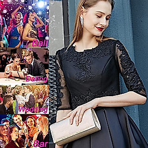 BENCOMOM Gold Clutch,Gold Evening Clutch Purses For Women Evening Gold Shoulder Handbags Bridal Prom Wedding Party gold purse