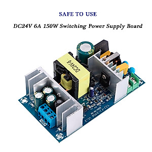 Zerone AC 100-240V to DC 24V 6-9A Switching Electricity Supply Module 150W High Power Industrial DC Electricity Supply Bare Board