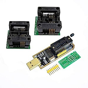 Davitu Electrical Equipments Supplies - CH341 CH341A USB programmer SOP16 DIP16 SOP8 DIP8 IC socket programer IC socket support many 24/25XX SPI flash EEPROM chip - (Color: CH341 programmer)