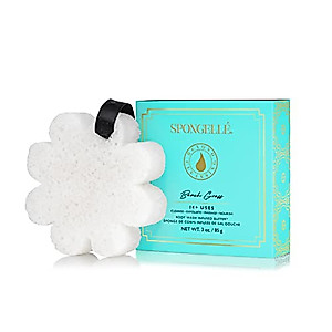SPONGELLÉ Boxed Flower Shower Body Wash Infused Buffer, Beach Grass