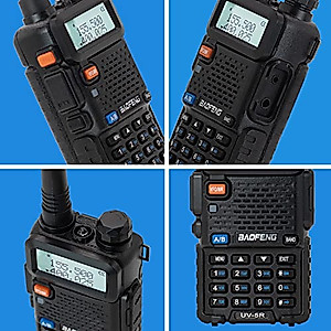 BaoFeng UV-5R Handheld Ham Radio with Extra 1800mAh Battery and Greaval GV-771 High Gain Antenna, Dual Band Two Way Radio Includes Full Kit (Black)