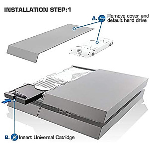 Storite Storage Expansion for PS4, Hard Drive DataBank (GameBar) (PS4 4TB Expansion)