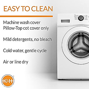 K&H PET PRODUCTS Comfy Pet Cot Elevated Pet Bed Cot - Chocolate/Tan, Small 17 X 22 X 7 Inches