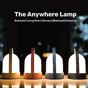 BASK KIN Portable Cordless Lantern Table Lamp | USB Rechargeable | Powerful Long-Lasting 4000mAh Battery | Kids Bedroom | Indoor / Outdoor Light | Easy 3-Step Touch Dimmable | UltraBright LED