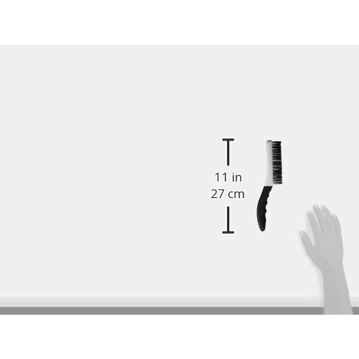 Amazon Basics 4 x 16 Soft Grip, Shoe Handle Style, Carbon Steel, Wire Brush