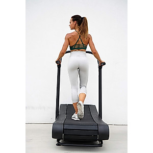 IN10CT (Intensity) Health Runner Curved Manual Treadmill - Non Motorized Treadmill with Curved Running Platform