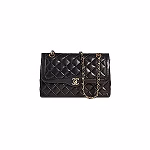 CHANEL Women's Pre-Loved Black Paris Shoulder Bag, Black, One Size