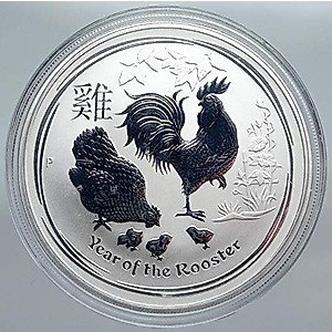 2017 AU 2017 AUSTRALIA Year of Rooster CHINESE Zodiac Pro 1 Dollar Good Uncertified
