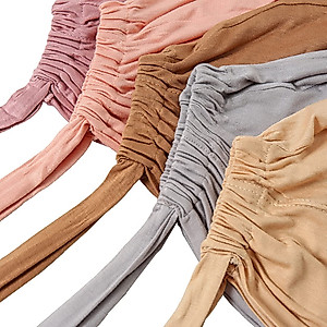 QYMY 3PCS Under Hijab Head Cap Muslim Under Scarf Hijab Cap Solid Color Women Under Scarf Hat Hijab Cap Stretchy Sleeping Cap (Black, Khaki, Beige(3PCS), Free Size)