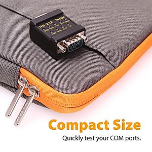 Cablemax RS-232 LED link Tester DB-9 Male to DB-9 Female