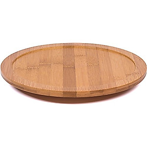 10" Diameter Bamboo Lazy Susan Turntable with Rim by Trademark Innovations