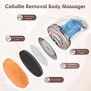 Cellulite Massager Body Sculpting Machine Electric Handheld Body Massager for Belly Waist Butt Arms Legs, Gift for Friends and Family (3 * Plush Massage Cover)