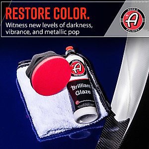 Adam's Polishes Brilliant Glaze 16oz - Amazing Depth, Gloss and Clarity - Achieve that Deep, Wet Looking Shine - Super Easy On and Easy Off (Combo)
