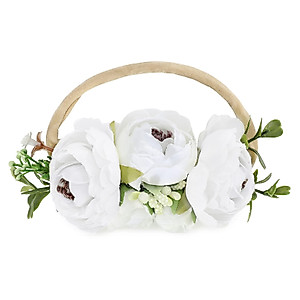 Century Star 1st First Birthday Outfit Girl Half Easter Dresses for Baby Girls Tulle Tutu Dress Toddler Infant One 1 Year Old Gifts Festival Dress up Sundress Flower Headband White 9-12 Months