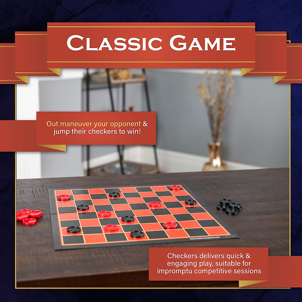 Continuum Games Checkers Family Traditions Board Games for 72 months to 1188 months