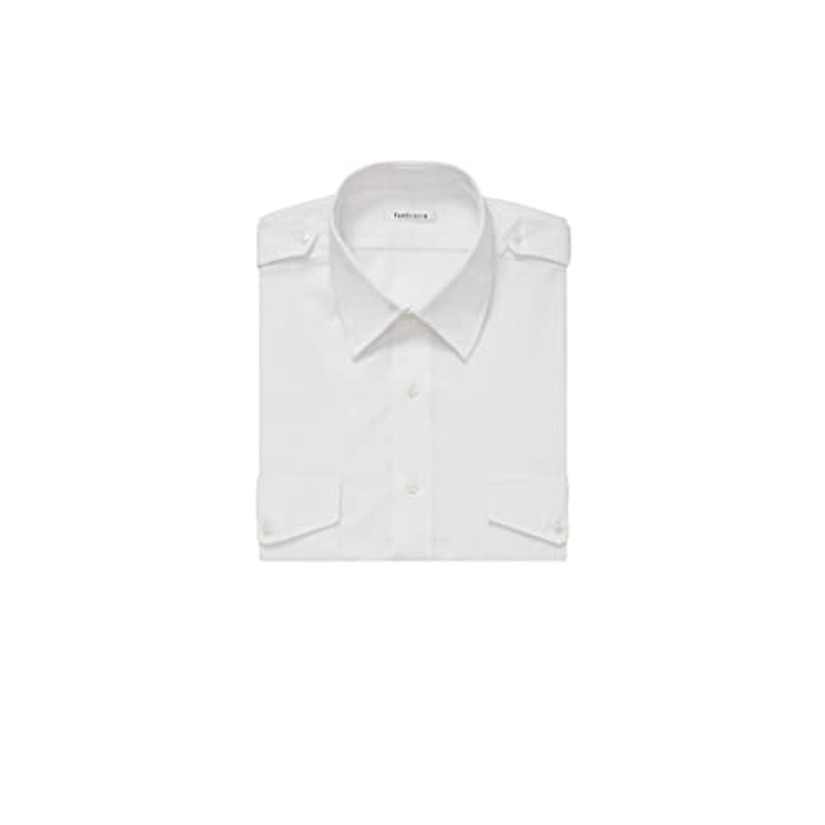 Van Heusen mens Van Heusen Men's Pilot Short Sleeve Dress Shirt, White, 16.5 Neck Large US