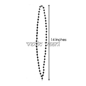 Vedic Vaani Natural Unique and Rare from Gandaki River Lord Narayanam Shaligram Round Beads Mala in Pure Silver Capping for Worship, Positivity, Good Health and Wealth Buy at Make in India