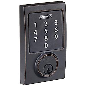Schlage Lock Company BE468CEN716 Connect Century Touchscreen Deadbolt, Aged Bronze