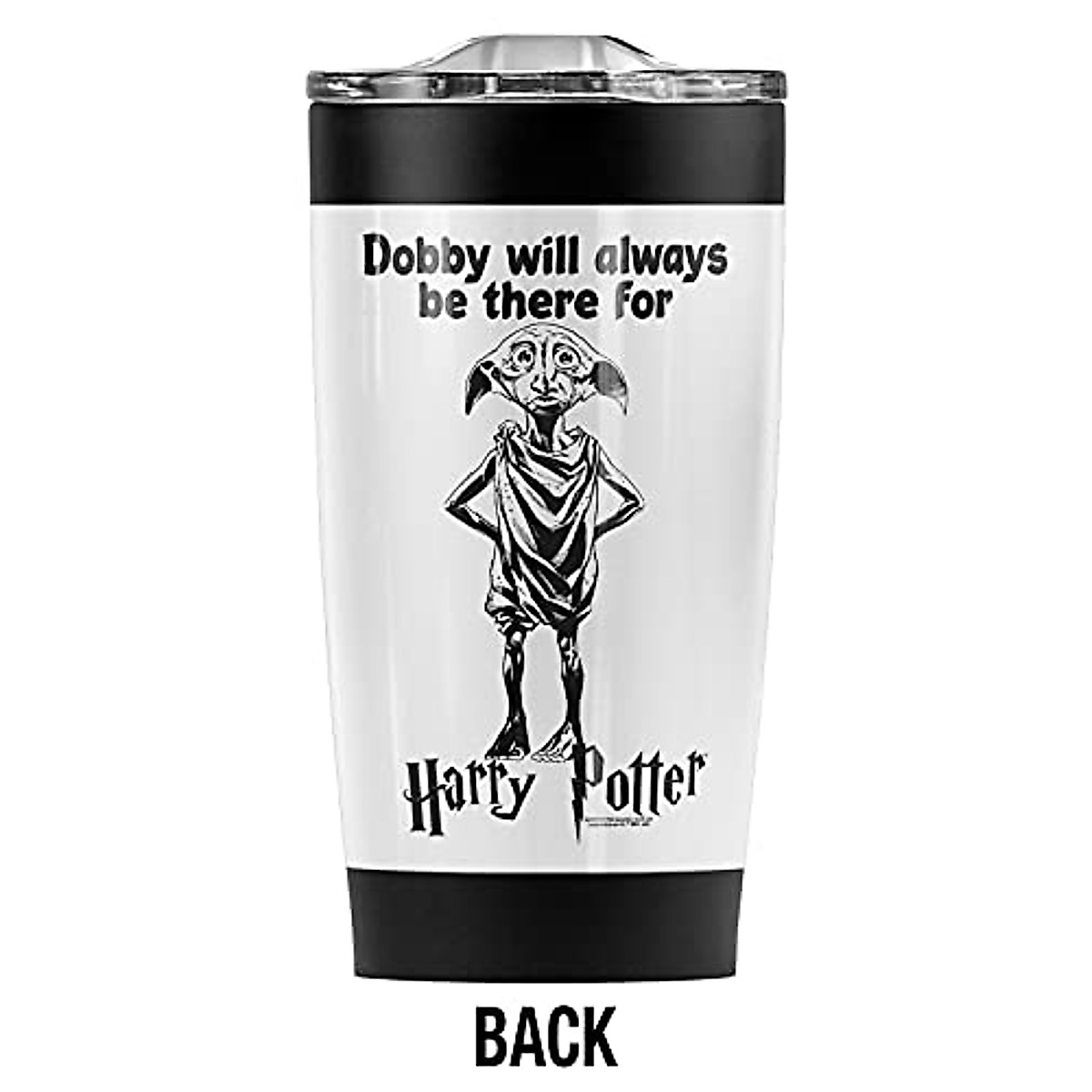 Harry Potter Dobby Will Always Be There Stainless Steel Tumbler 20 oz Coffee Travel Mug/Cup, Vacuum Insulated & Double Wall with Leakproof Sliding Lid | Great for Hot Drinks and Cold Beverages