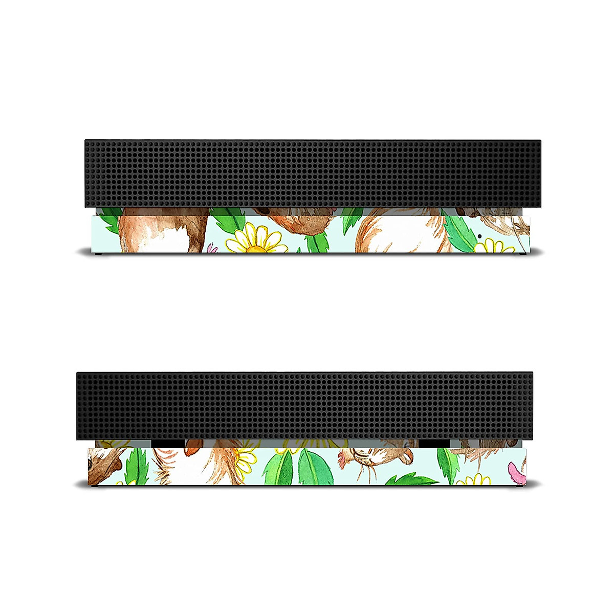 Head Case Designs Officially Licensed Micklyn Le Feuvre Guinea Pigs And Daisies In Watercolour On Mint Art Mix Vinyl Sticker Gaming Skin Decal Compatible With Xbox One X Console and Controller Bundle