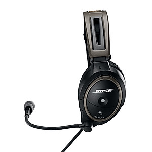 Bose A20 Aviation Headset with Standard 5-Pin XLR Plug Cable, Black