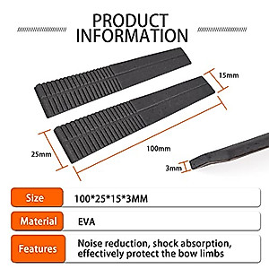 NBCGGS Archery Limb Silencers Recurve Bow Stabilizer Limb Dampener,1 Pair