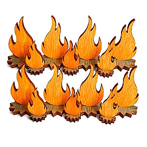 SMONEX 20 Wooden Mini Flame Markers - Spell Effects and Game Markers for Use with Dungeons and Dragons Board Game, Pathfinder, Warhammer, and Other Tabletop RPG – Accessories for D&D