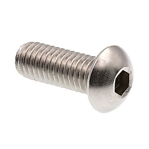 Prime-Line 9170180 Socket Cap Screws, Button Head, Hex (Allen) Drive, 3/8 in-16 X 1 in, Grade 18-8 Stainless Steel (10 Pack)