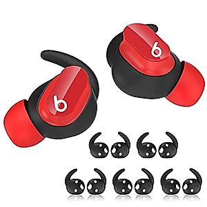 [5 Pairs] Ear Hooks for Beats Studio Buds, Silicone Anti Slip Beats Studio Buds Ear Hook Accessories Replacement Ear Covers Compatiable with Beats Studio Bud 2021 [NOT Fit in Case] - Black